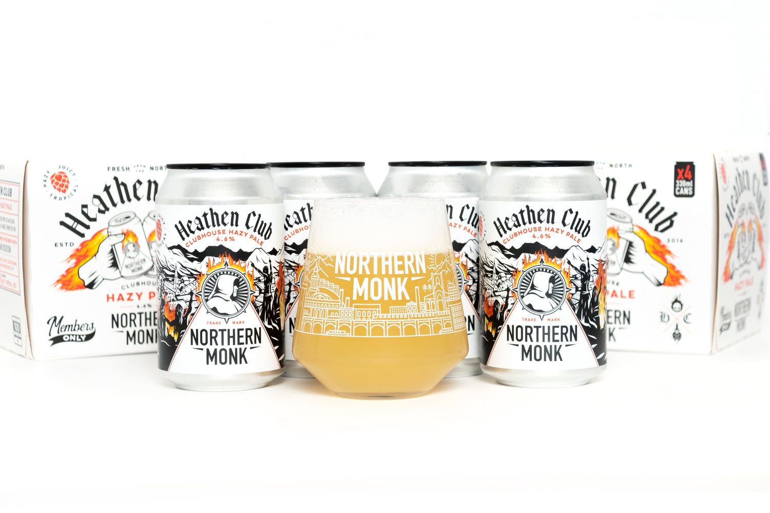 4 PACK // HEATHEN CLUB // CLUBHOUSE HAZY PALE ALE // 330ML // 4.6% ...