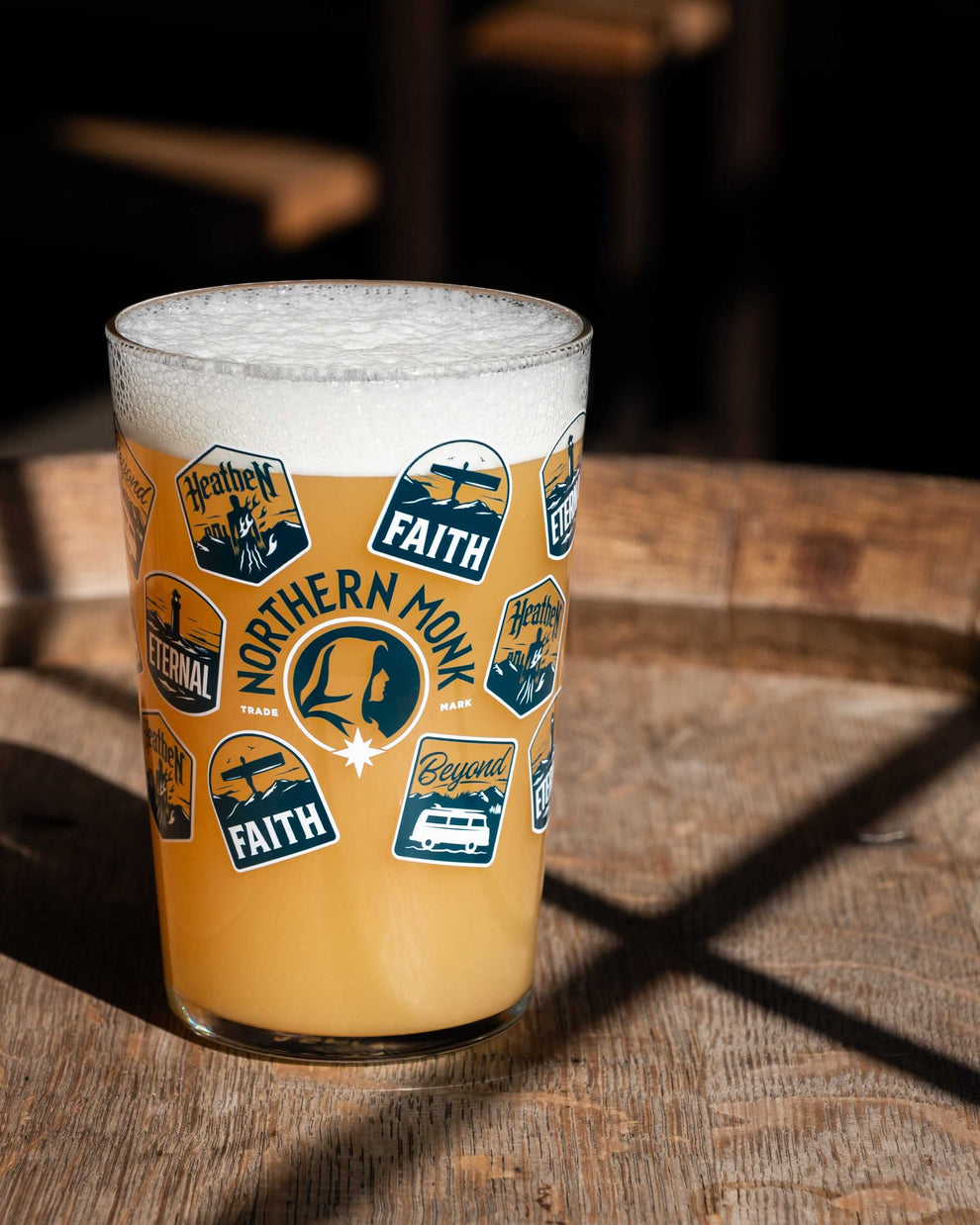 Northern Monk Patches Pint Glass - Stylish Drinking